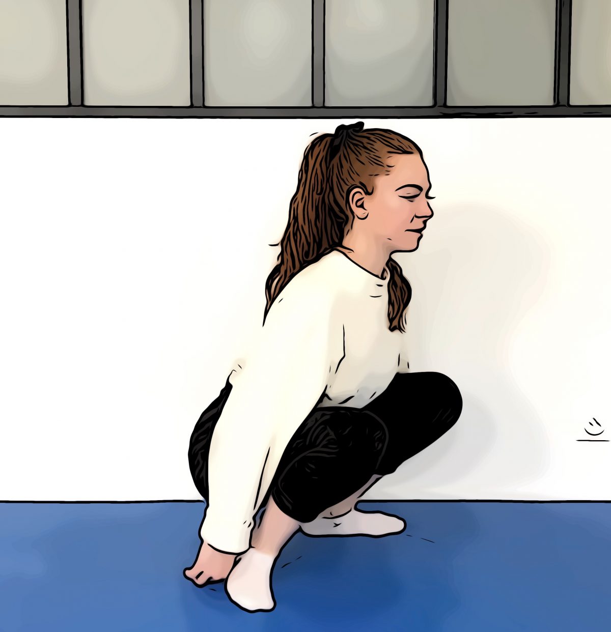 Squat complet, l'exercice de stretching polyvalent avec un coach sportif