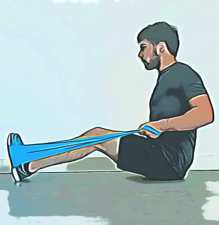 Tirage horizontal avec élastique pour renforcer son dos